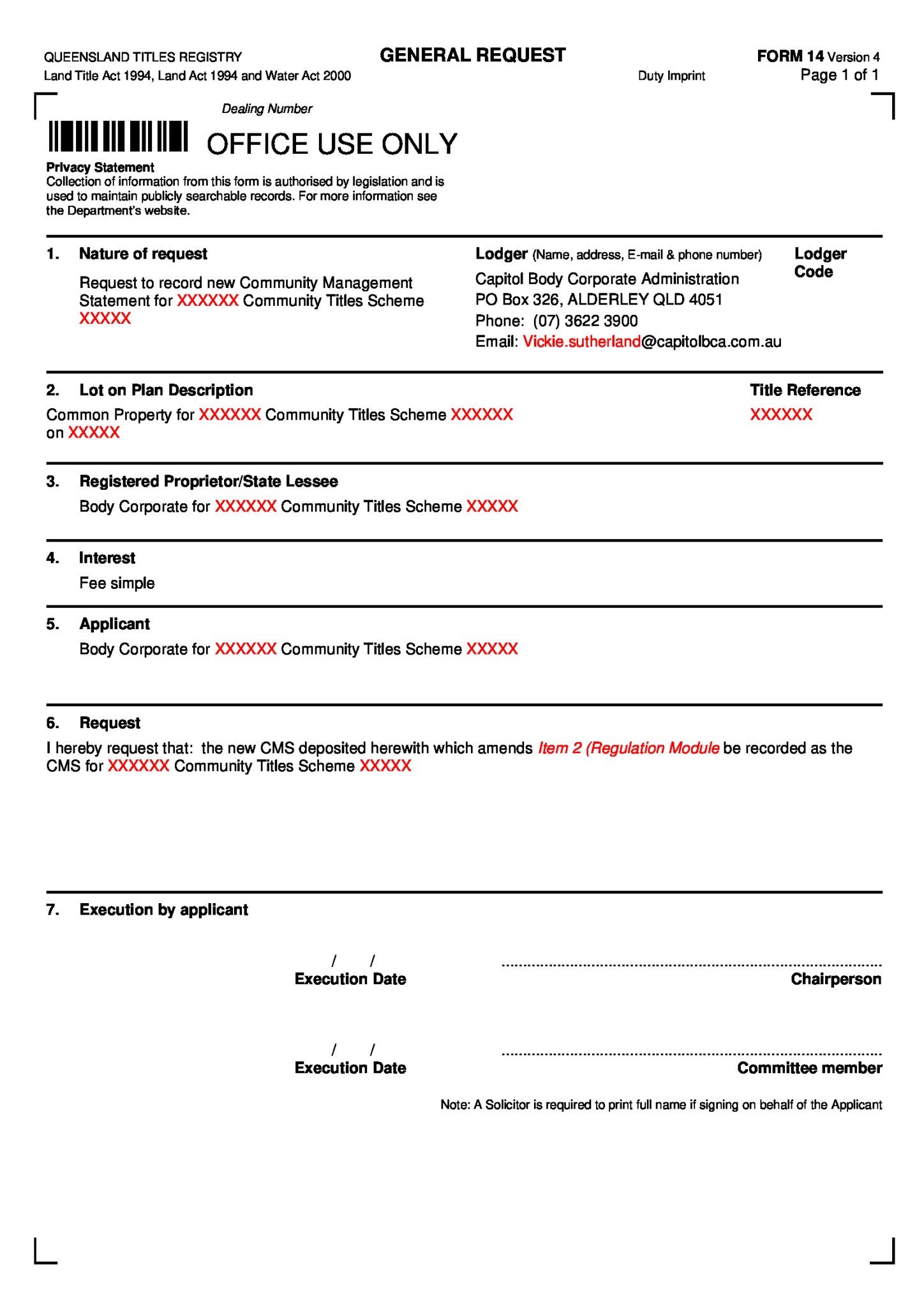 What is a Community Management Statement (CMS)? - Capitol BCA - Follow ...