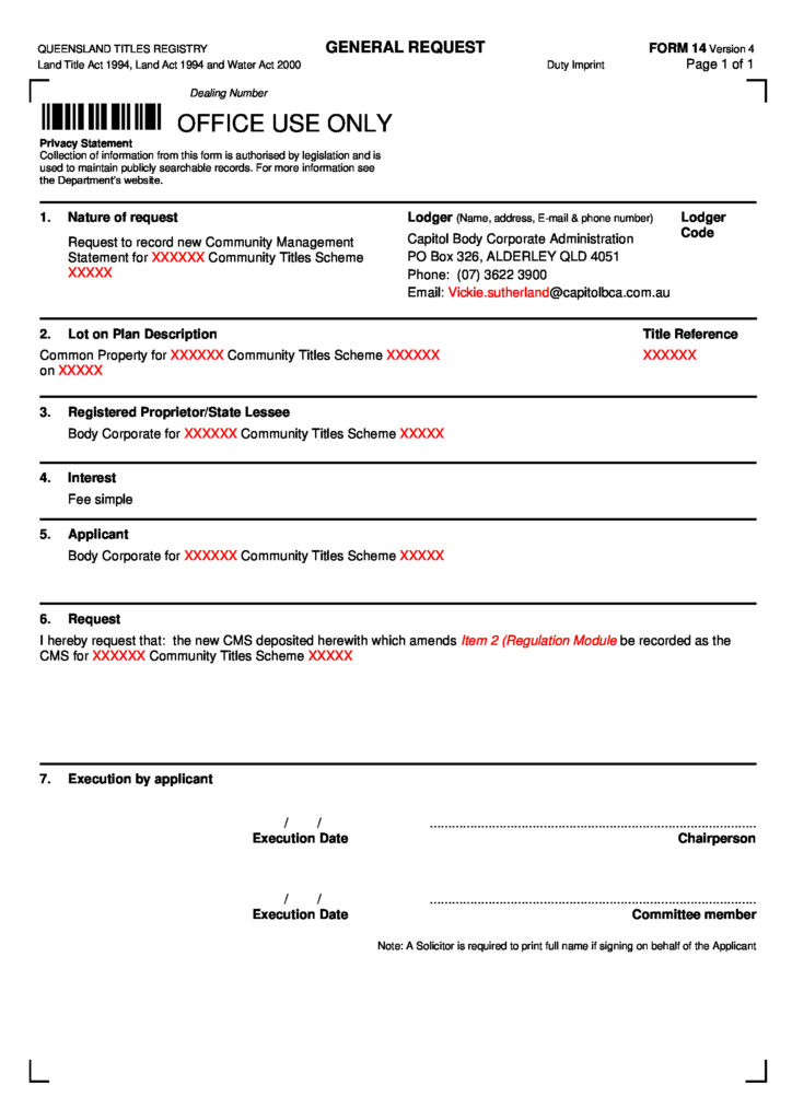 What is a Community Management Statement (CMS)? - Capitol BCA - Follow ...